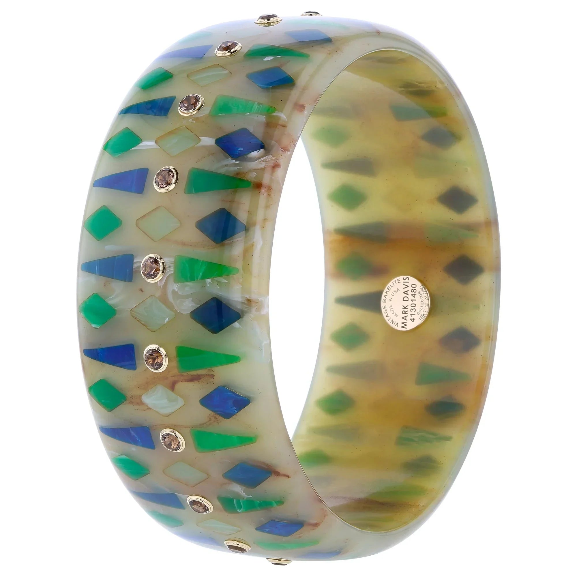 Macy Bangle Marbled Sage Green Mark Davis